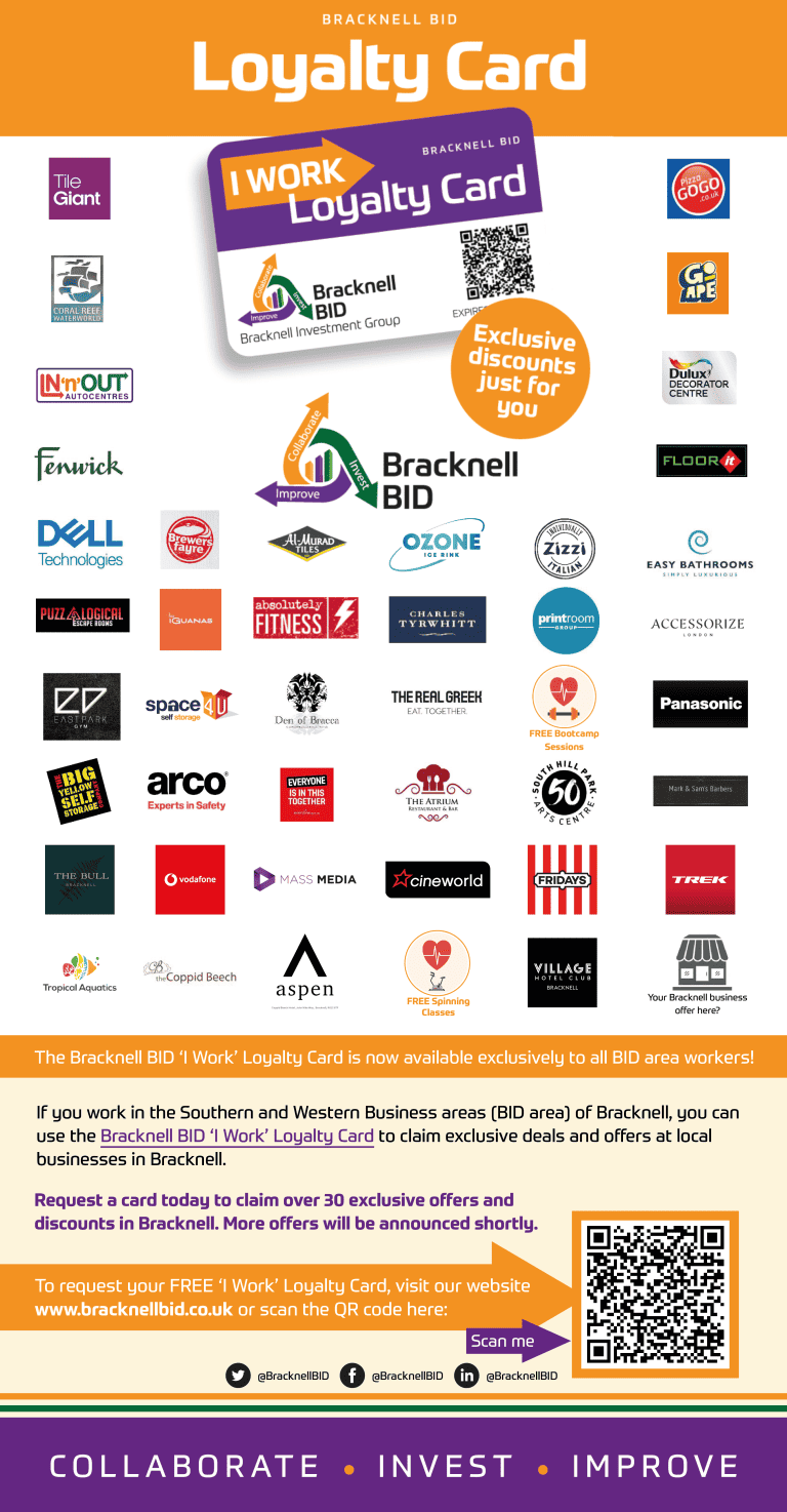 'I Work' Loyalty Card - Bracknell BID